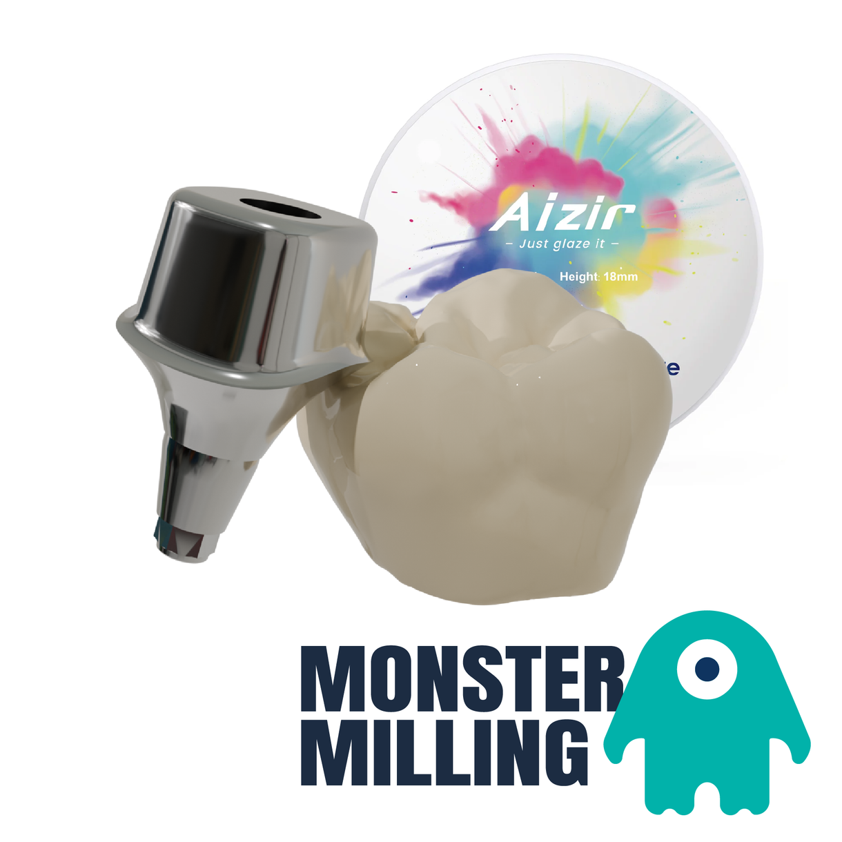 Aizir ML Crown + Abutment – MONSTER MILLING